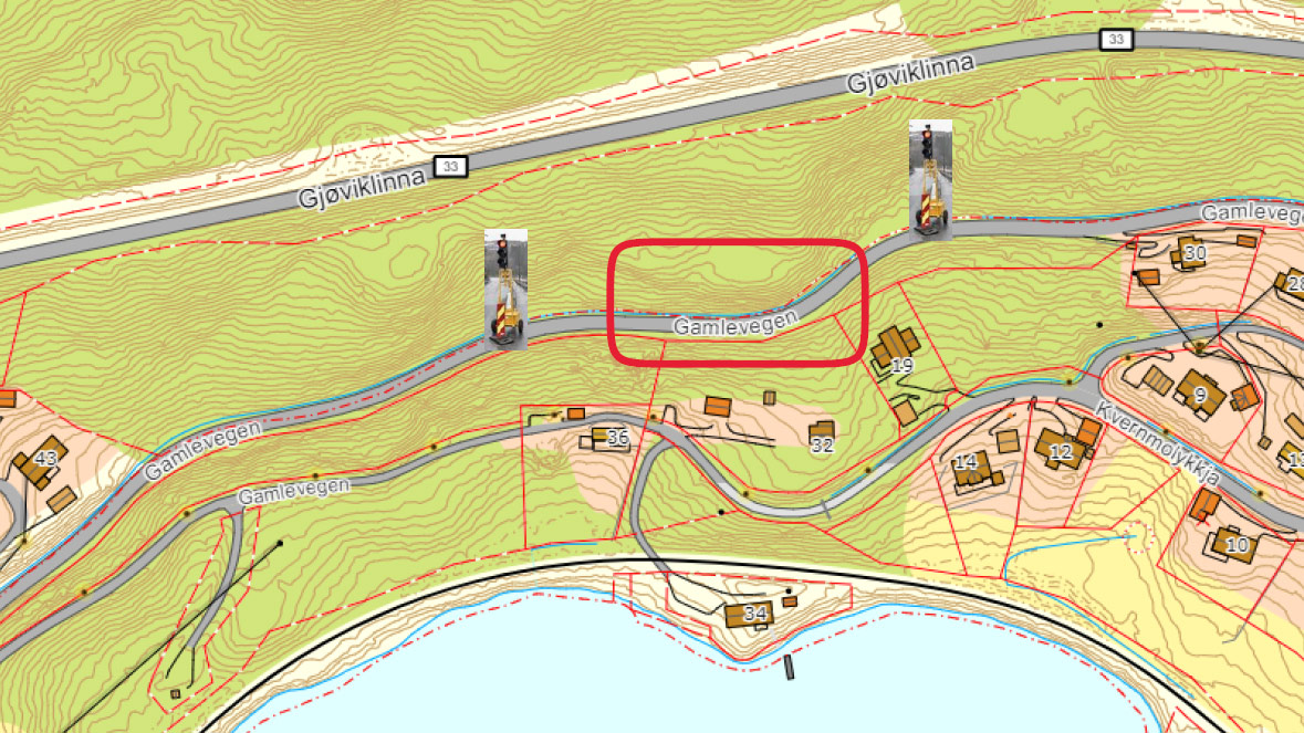 Søndre Land - Opprydding etter raset i gamlevegen på Odnes